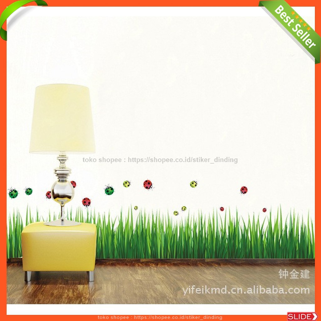 Jual STIKER DINDING WALLSTICKER WALL STICKER RUMPUT DAN KUMBANG SW ...