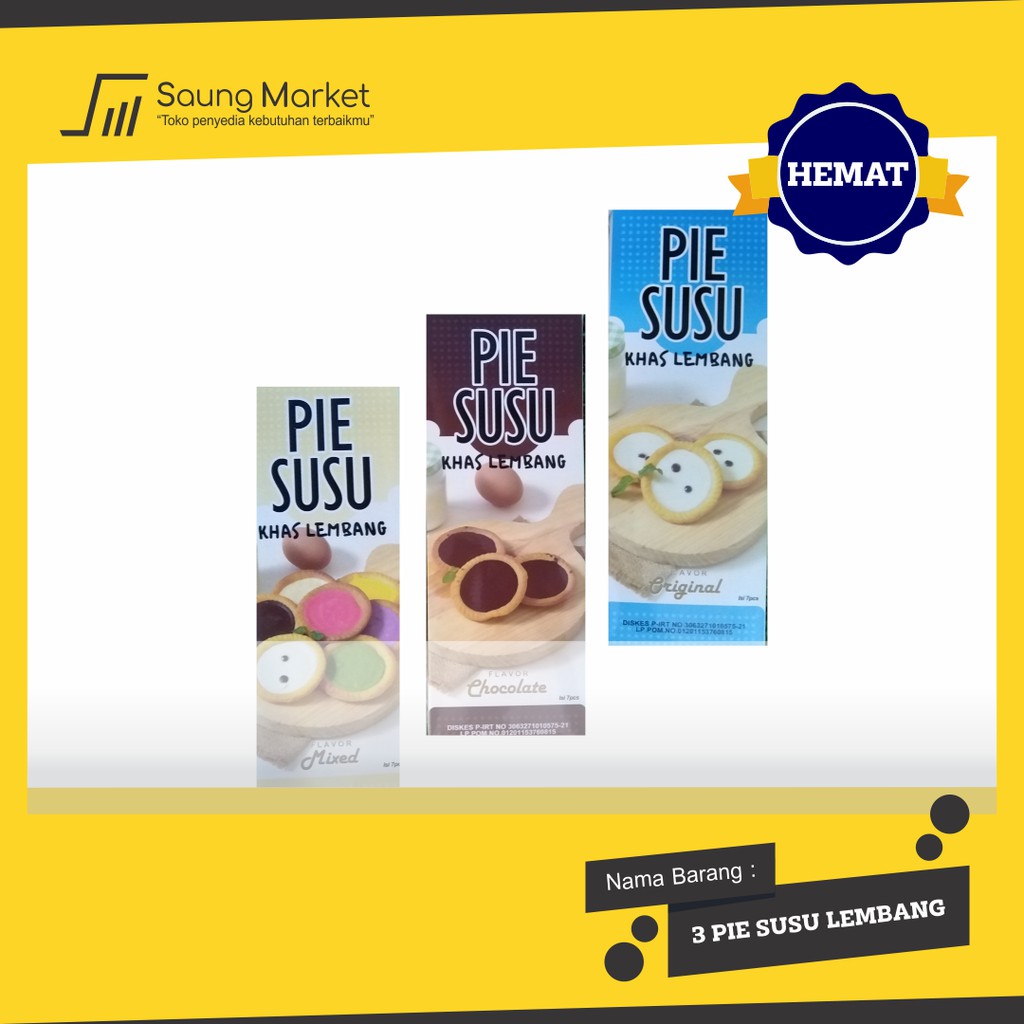 Jual PAKET HEMAT | 3 BOX PIE SUSU KHAS LEMBANG | Shopee Indonesia