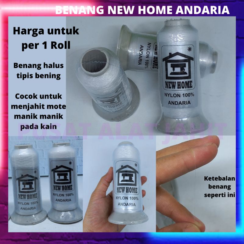 Jual NEW HOME BENANG SENAR KENUR NYLON TIPIS TRANPARAN BENING UNTUK ...