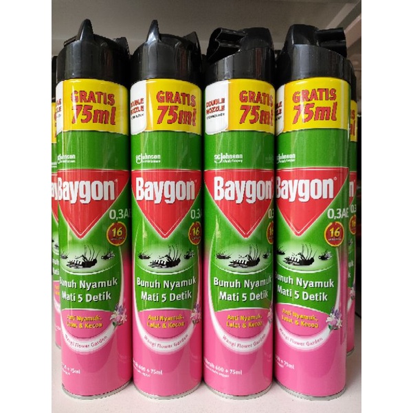 Jual baygon insektisida spray flower garden 600+75ml | Shopee Indonesia