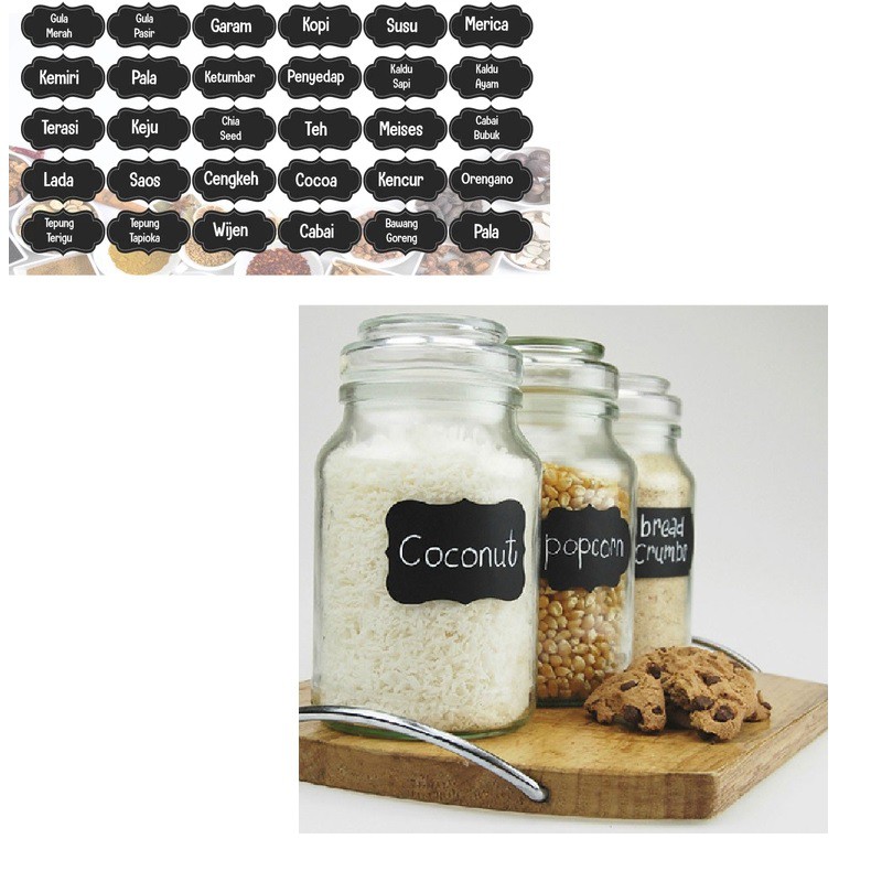 Jual Label Tulisan GULA HALUS - Sticker Bumbu Dapur / Label Bumbu ...
