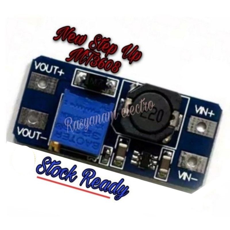 Jual Modul Step up MT3608 DC~DC 2-24 ke 5V-28V adjustable. | Shopee ...