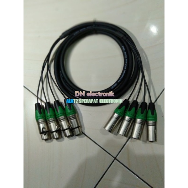 Jual Kabel Snake 4Ch Plu Jack XLR Canon Male To Female Limited Edition ...