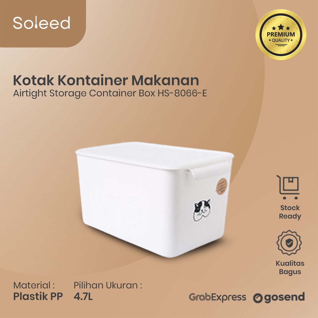 Jual SOLEED Kotak Kontainer Makanan Airtight Storage Container Box Hs ...