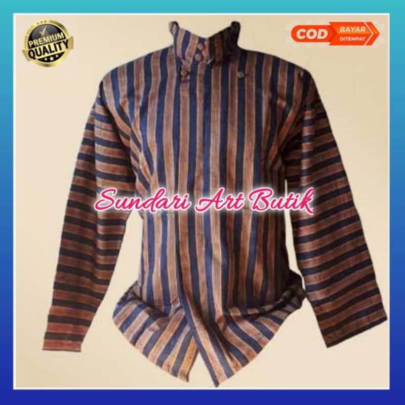 Jual Baju Atasan Surjan Jawa Lurik Pria Dewasa Baju Khas Jawa Lurik | Shopee Indonesia