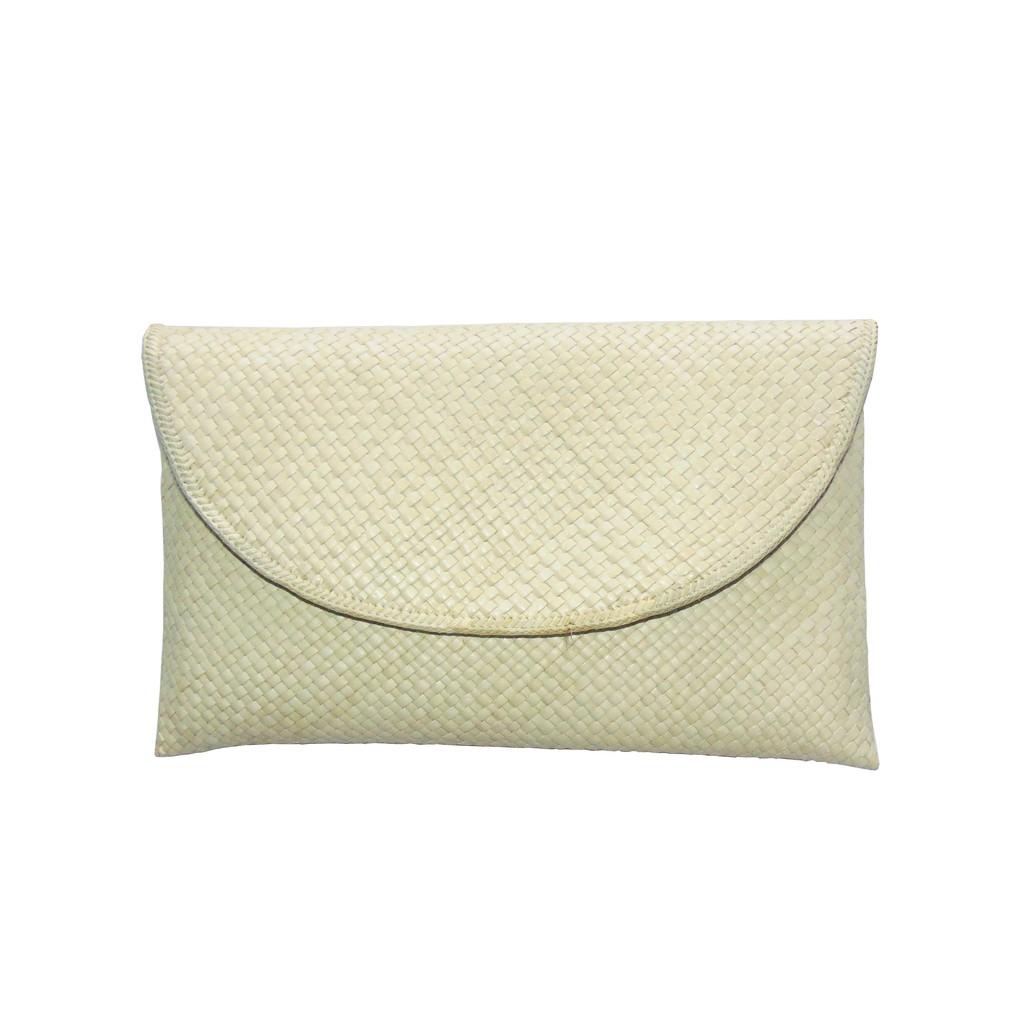 Jual DT-1709 Dompet Pesta Polos Kombinasi Warna Putih Cream Anyaman ...