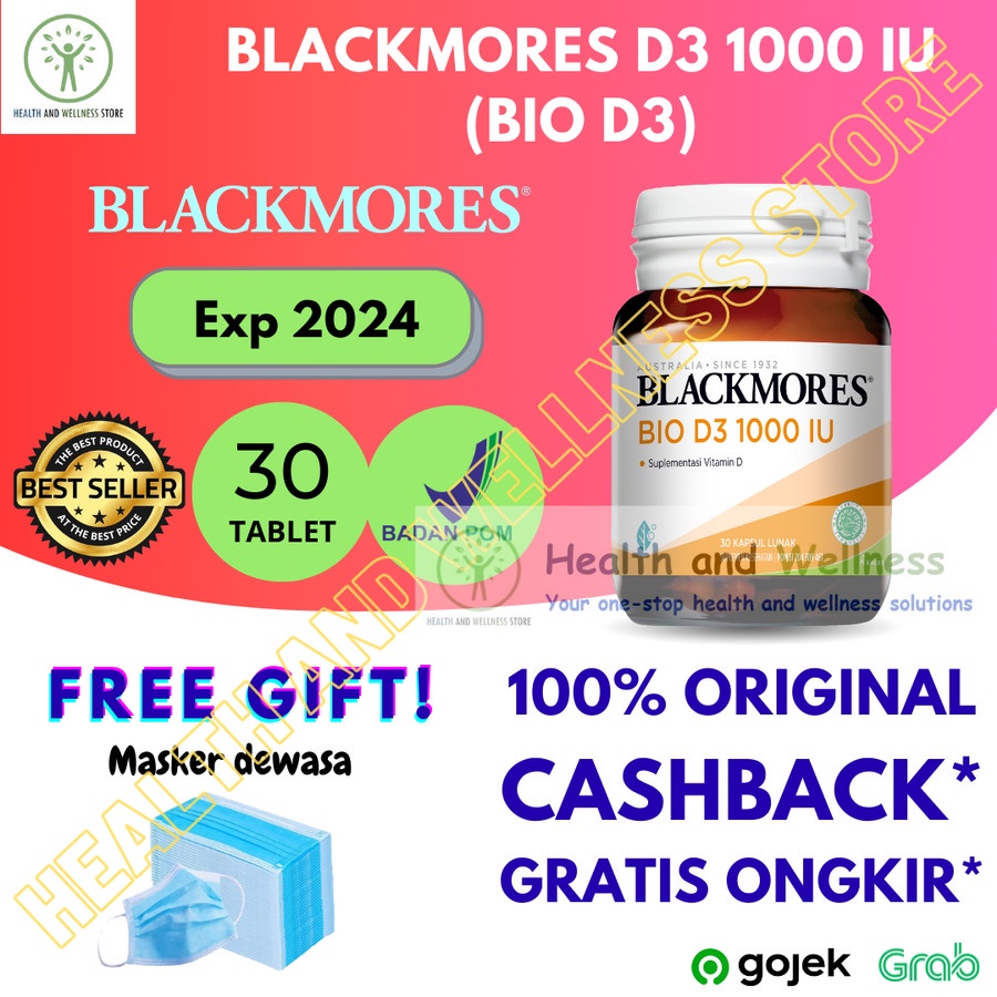 Jual BLACKMORES BIO D3 1000 IU 30 TABLET VITAMIN D3 1000 IU D3 BLACKMORES | Shopee Indonesia