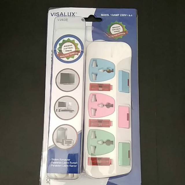 Jual V263E VISALUX EX KABEL = 3 PORT X 13A X 2,5.5m Multi VISALUX V263E ...