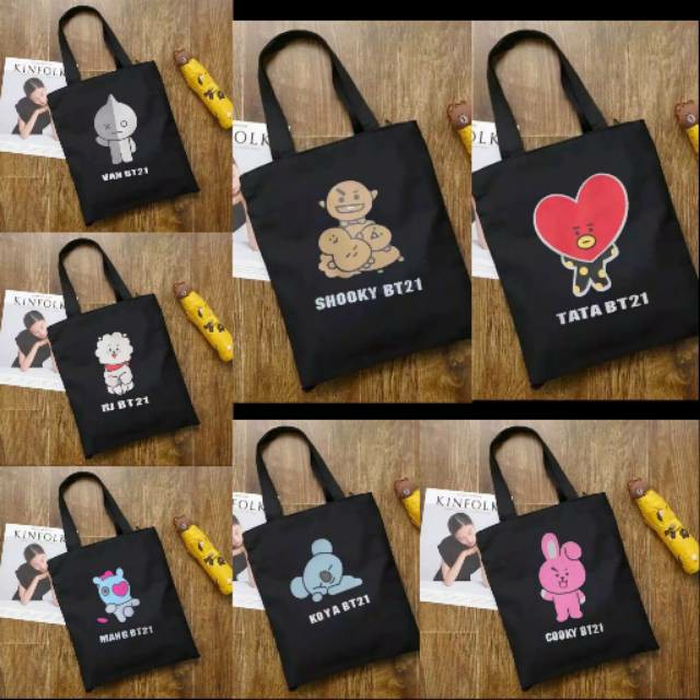 Jual TOTEBAG BT21 TAS BTS | Shopee Indonesia