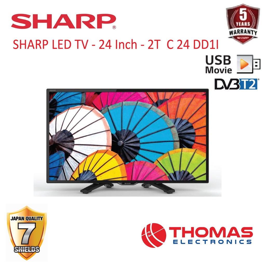 Jual LED TV SHARP 24 INCH 2T C 24 DD1I USB MOVIE HDMI DIGITAL TV LED ...