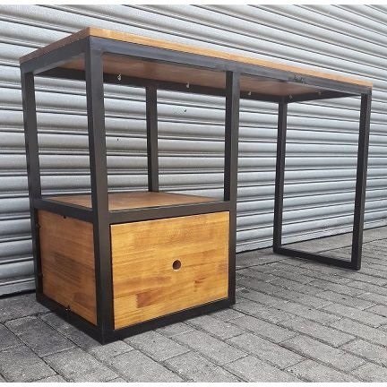 Jual Meja Rak Kayu Besi | Shopee Indonesia