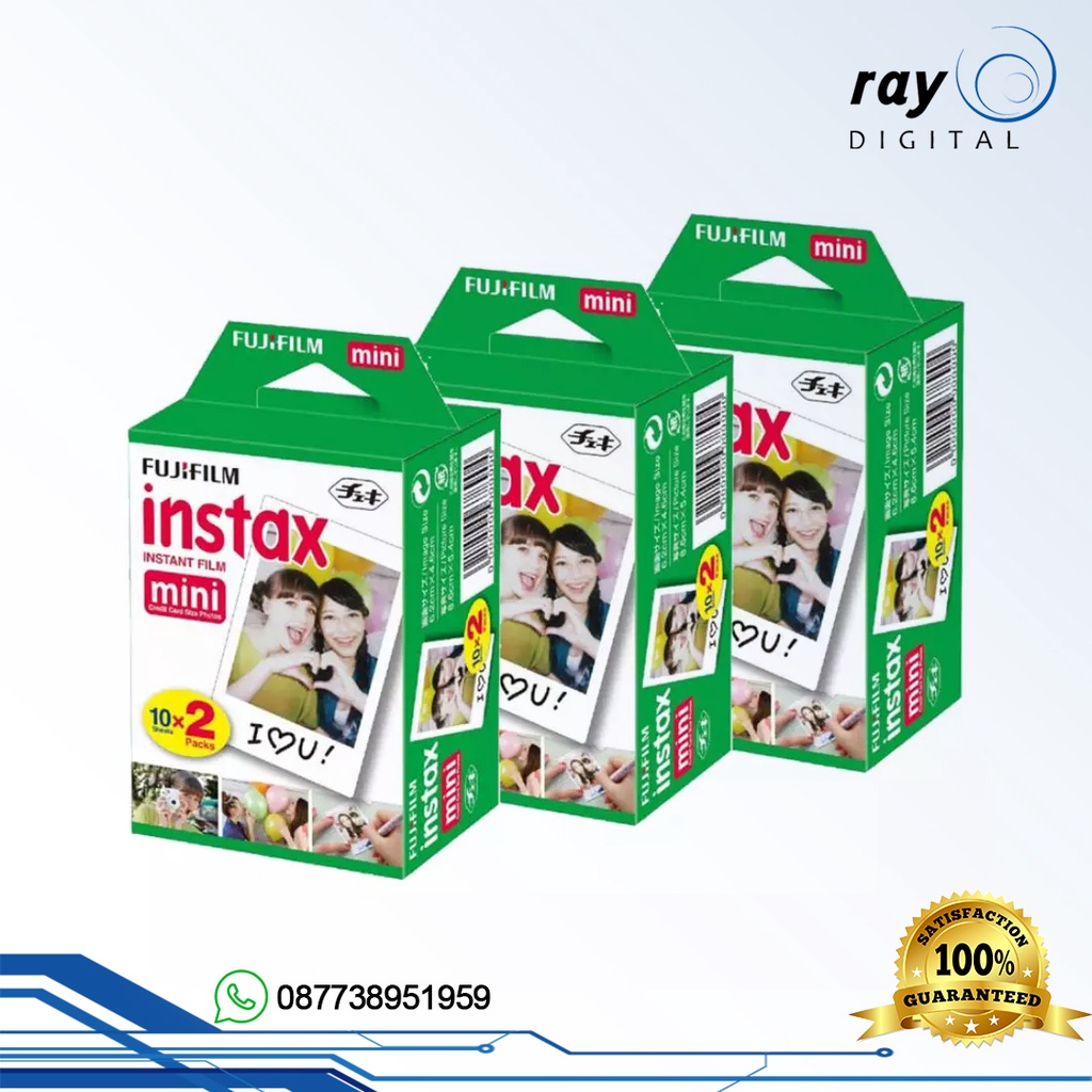Jual Fujifilm Instax Mini Film Refill 2x10 Sheets - Double Pack White ...