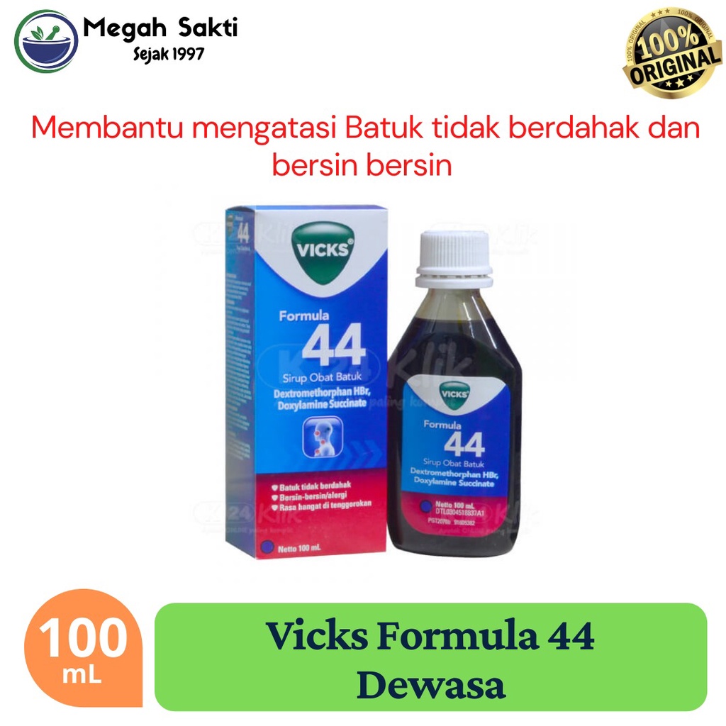 Jual MGS - Vicks Formula 44 Sirup Obat Batuk 100 mL | Shopee Indonesia