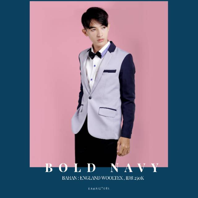 Jual Blazer Bold Navy - Blazer Pria Kombinasi Abu Dan Navy - Blazer ...