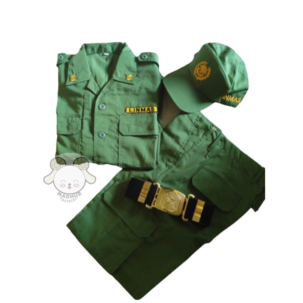 Jual Seragam Linmas Lengkap Baju Hansip Lengkap Topi | Shopee Indonesia