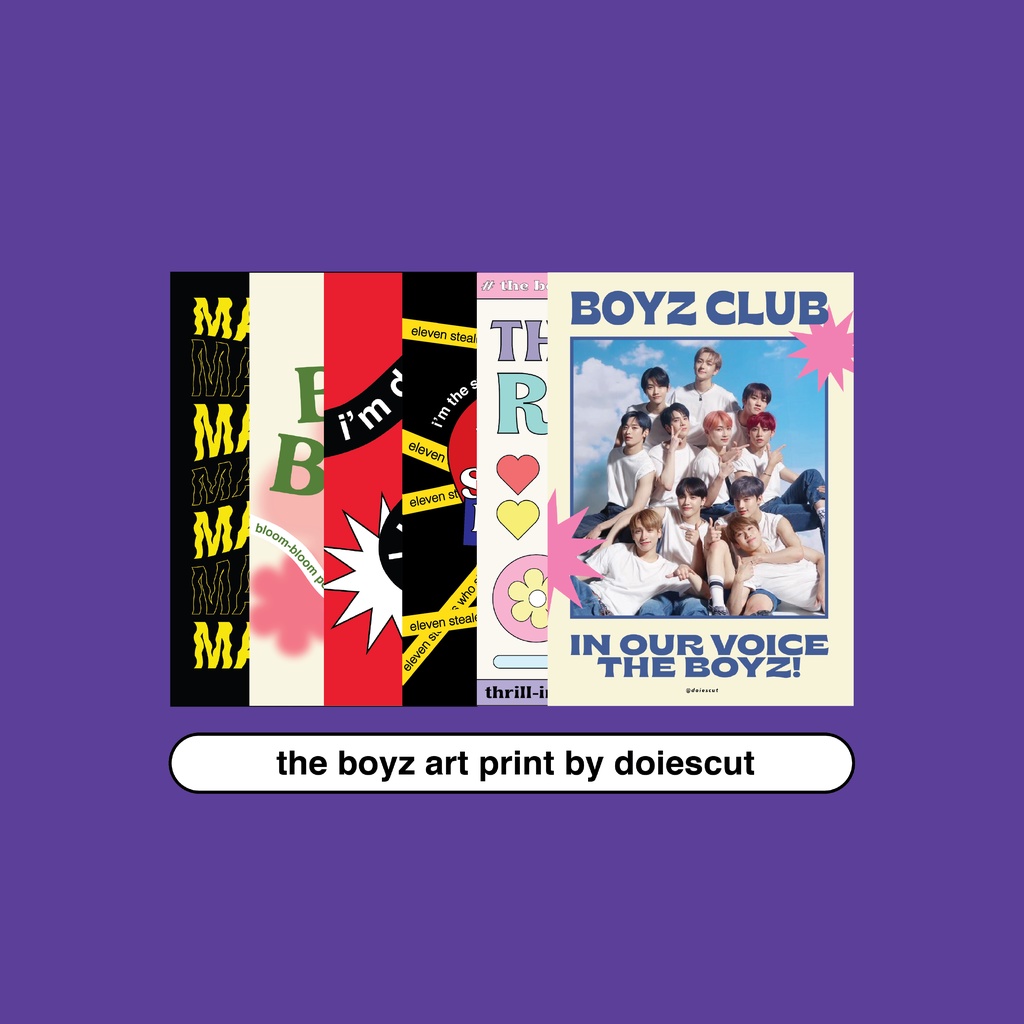 Jual the boyz art print wall decor kpop by doiescut | Shopee Indonesia