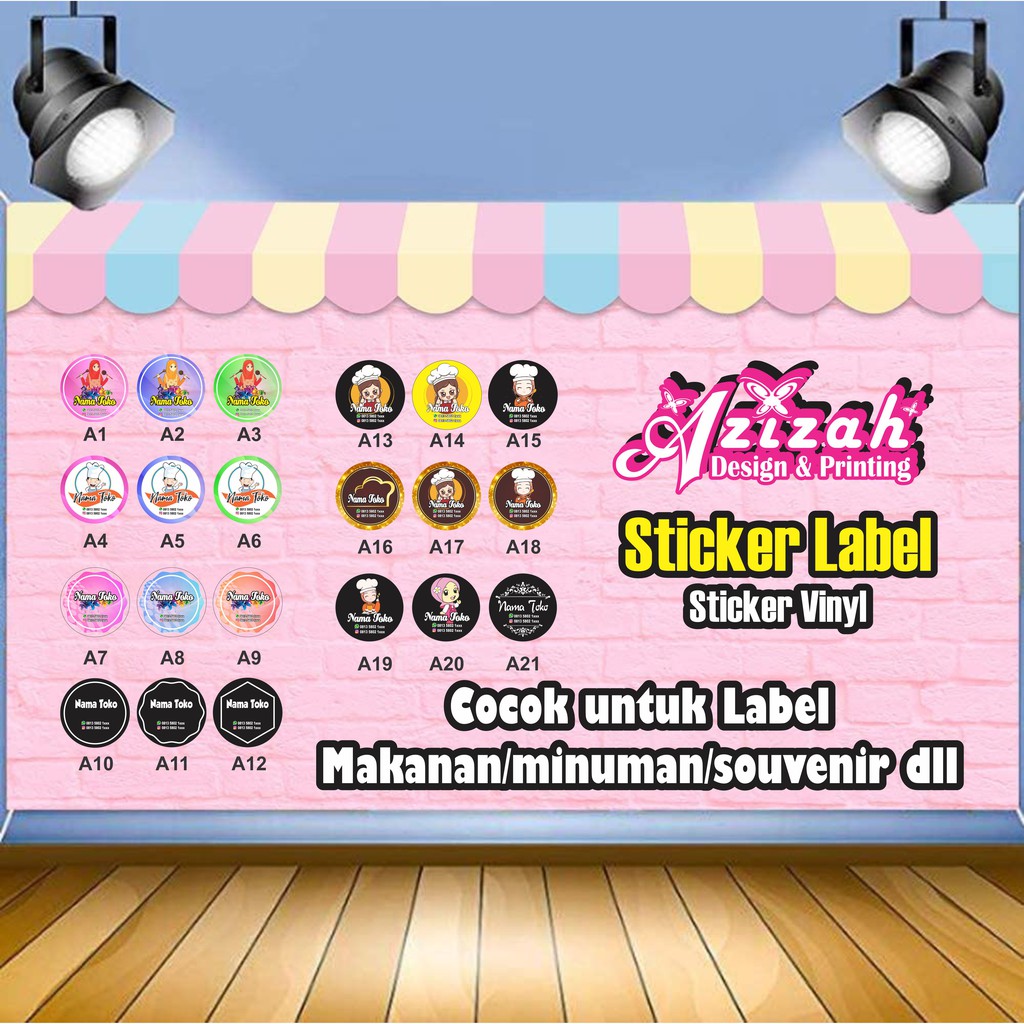 Jual Sticker Label Bulat untuk kemasan Makanan Minuman Souvenir dll ...
