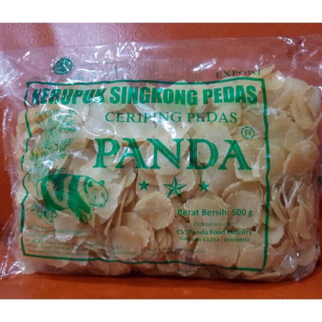 Jual FREE ONGKIR Kerupuk krupuk singkong cap panda 500 gr | Shopee ...