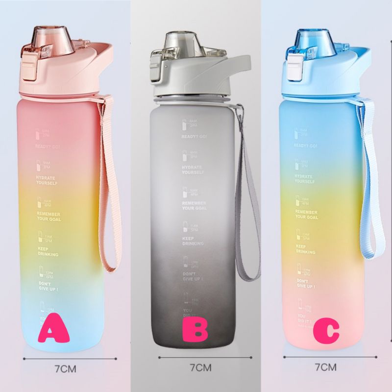 Jual BOTOL MINUM 1 liter BOTOL MOTIVASI 1 LITER BOTOL 1lt BOTOL PASTEL ...