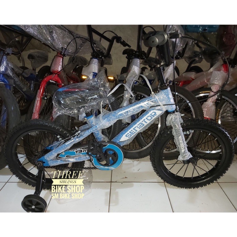 Jual SEPEDA BMX SENATOR 16 INCH WARNA BIRU PUTIH | Shopee Indonesia