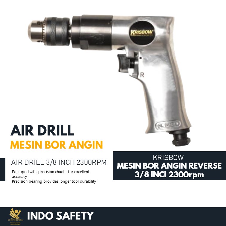 Jual MESIN BOR ANGIN REVERSE 3/8 Inci 2300rpm KRISBOW | Shopee Indonesia