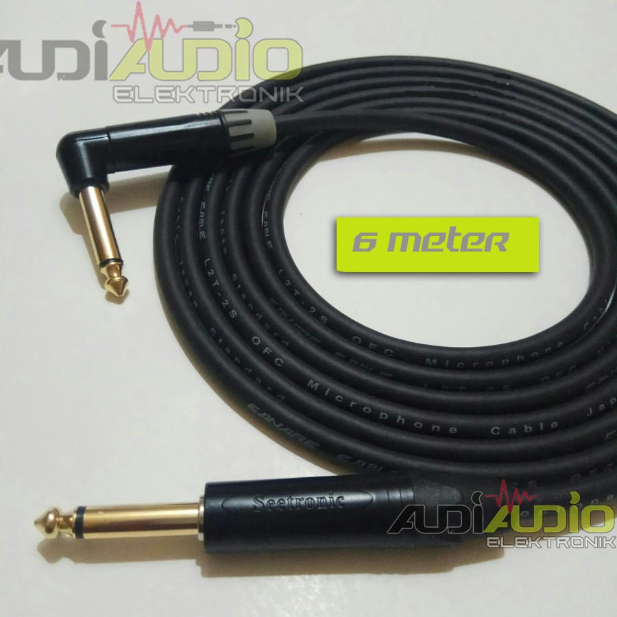 Jual kabel gitar/kabel gitar L to lurus original 6 meter - Hitam ...