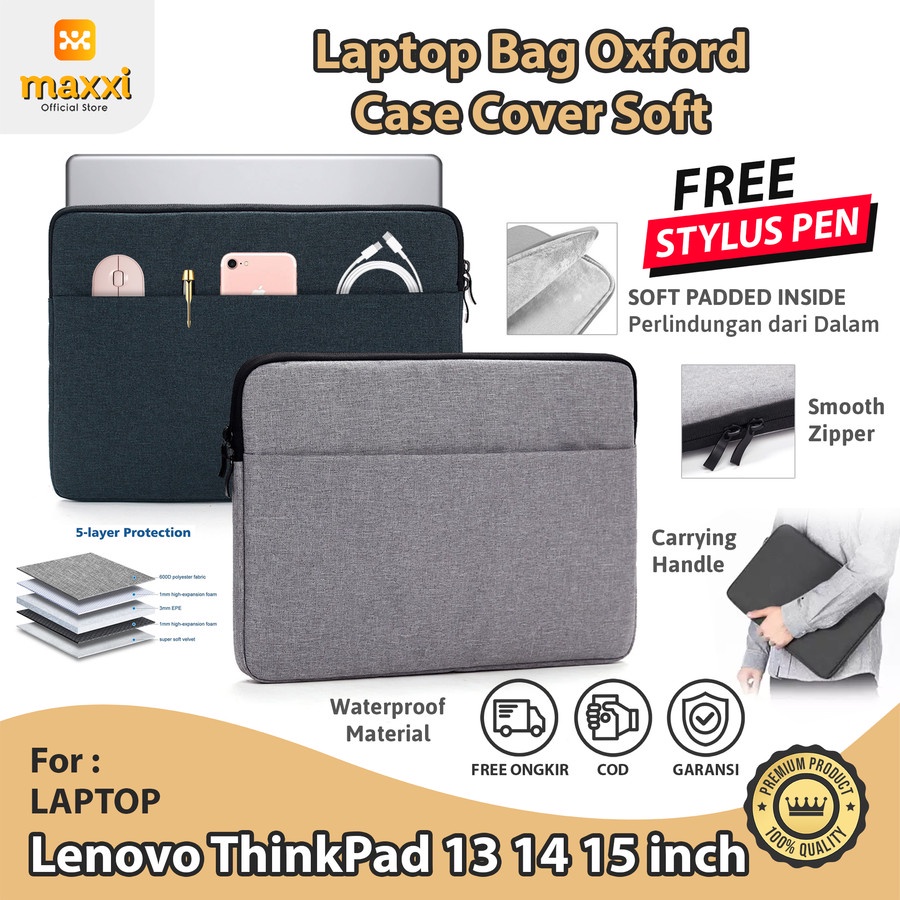 Jual Lenovo ThinkPad 13 14 15 inch Tas Laptop Sleeve Case Cover Soft ...