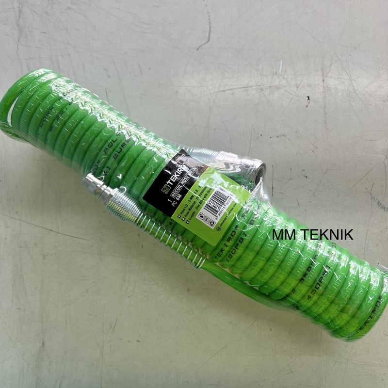 Jual Selang Spiral 6 Meter Tekiro Recoil Hose Green Tekiro | Shopee ...