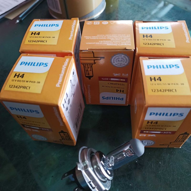 Jual lampu Bohlam/ Lampu Halogen H4 philips 12 volt 60/55watt ( Premium ...