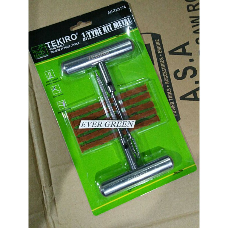 Jual ALAT TAMBAL BAN TUBLES "TEKIRO"Gagang Besi Stainless Repair Kit ...