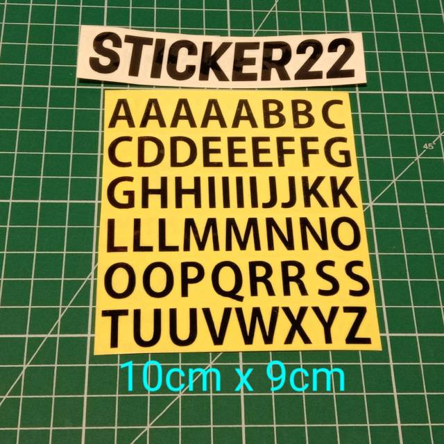Jual Sticker cutting huruf alfabet cutting stiker otomotif stiker motor ...