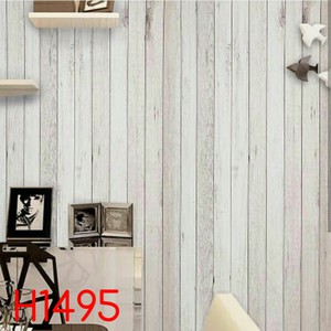 Jual W051LS wallpaper sticker kayu putih abu2 - wallpaper dinding ...