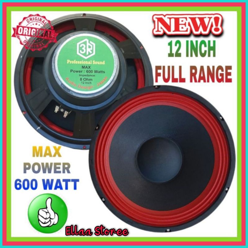Jual Speaker Component 3R 12 In Full Range Merah Magnet Besar Max 600 Watt | Shopee Indonesia