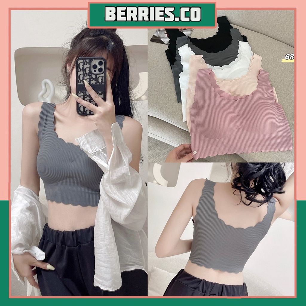 Jual BRI*BR947 BH SPORT BRA LACE PUSH UP TANPA KAWAT BRALATE ELASTIS ...