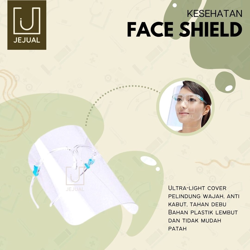 Jual FACE SHIELD Kaca Mata Nagita/FaceShield/Pelindung Full Set/1 Paket ...