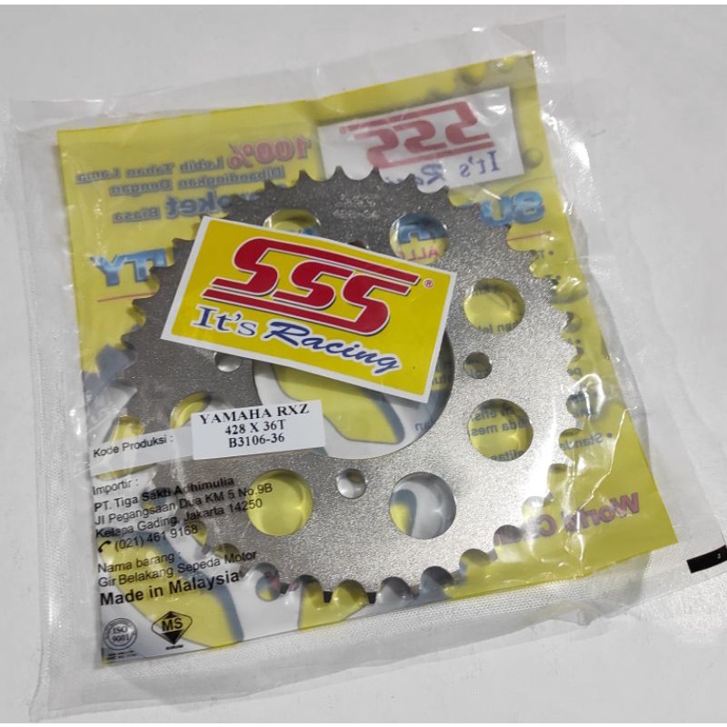 Jual Gear Belakang SSS 428 RX king/RXZ/Jupiter Z old/MX/Crypton/Vega R/R new/Rzr/F1ZR/125Z 36T ...