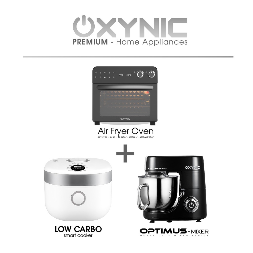 Jual OXYNIC - Bundle 3in1 [ Air Fryer Oven + Low Carbo smart cooker ...