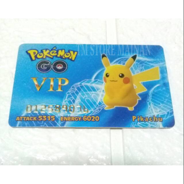 Jual Kartu Koleksi Langka Pokemon Pikachu PVC ID Card VIP Rare Gold ...