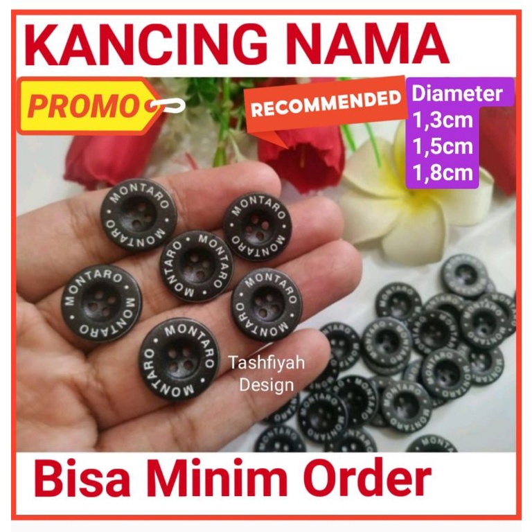 Jual kancing custom merk nama brand sendiri - label kancing custom nama ...