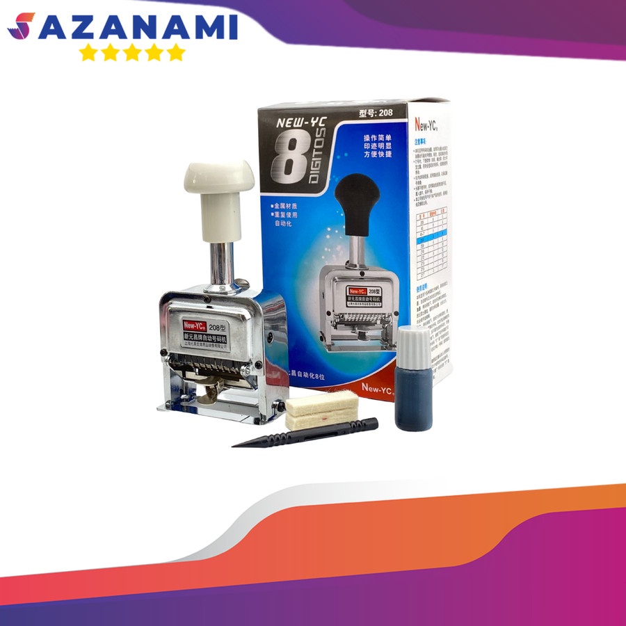 Jual NEW YC 208 8 DIGIT AUTOMATIC NUMBERING MACHINE STAMPEL NOMOR ...
