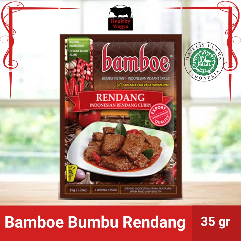 Jual Bamboe Bumbu Rendang 35 gr Healthy Wagyu | Shopee Indonesia