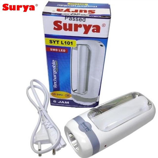 Jual Surya Syt L101 Emergency Lamp Rechargeable Led Light Lampu Meja ...