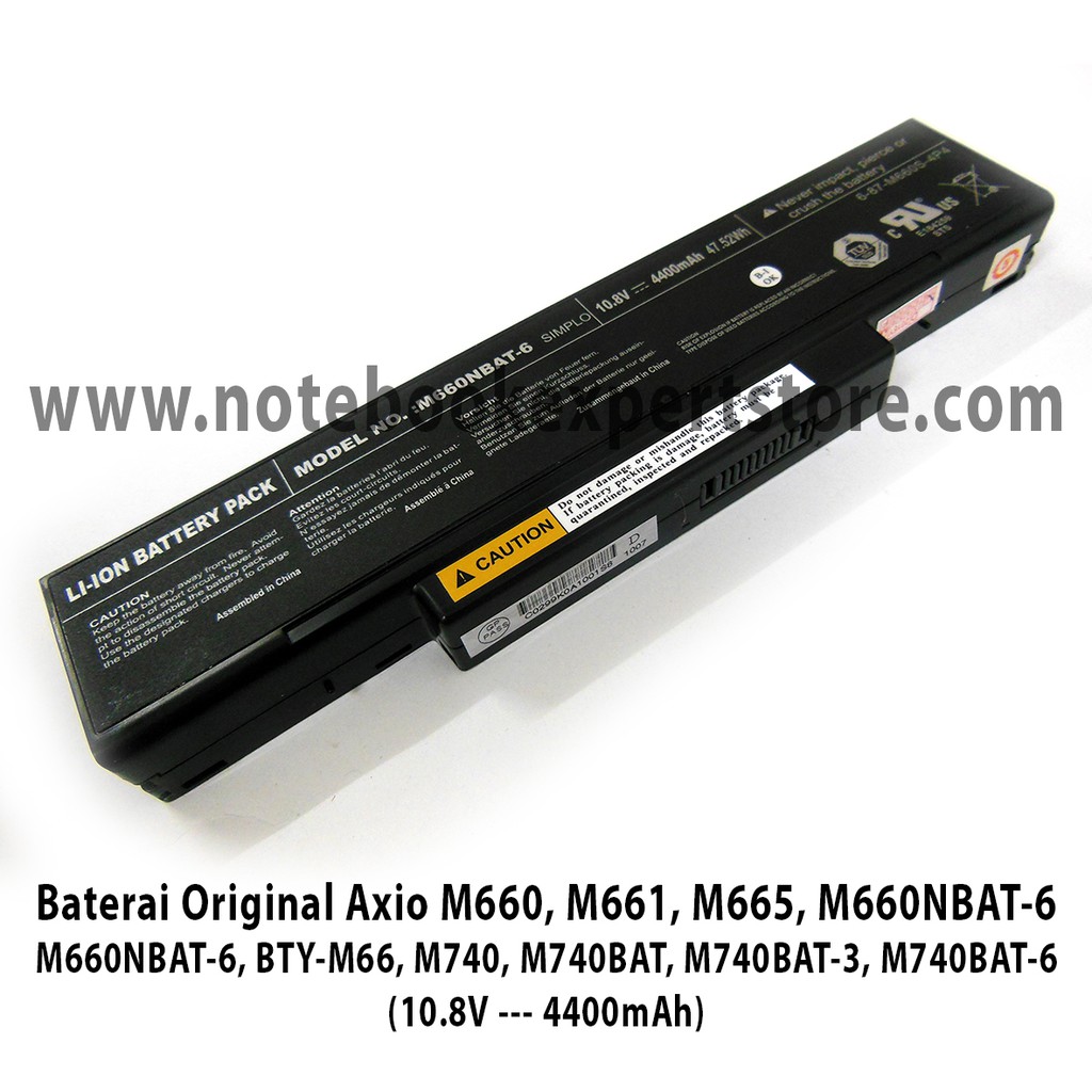 Jual Baterai Original Axio M660, M661, M665, M660NBAT-6, M740 ( 4400mAh ...