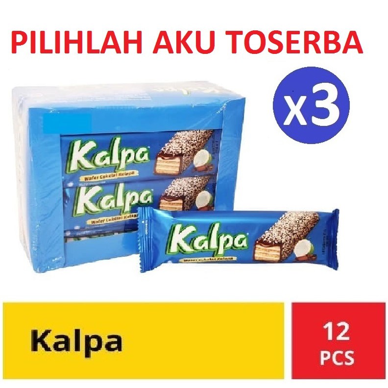 Jual ROMA KALPA Wafer Coklat Kelapa - 1 box isi 12 pcs @22 gr - ( HARGA 1 PAKET ISI 3 BOX ...