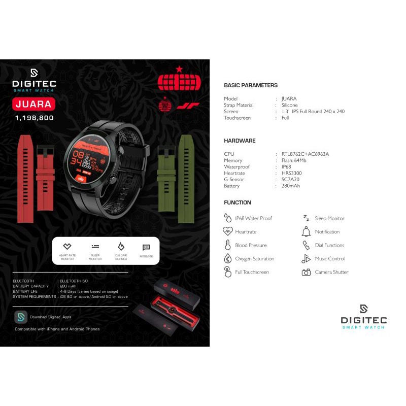 Jual ORIGINAL,,JAM TANGAN PINTAR DIGITEC LUNAR, DIGITEC JUARA PERSIJA ...