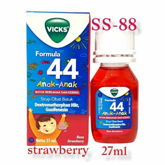 Jual VICKS FORMULA 44 ANAK-ANAK ~ SIRUP OBAT BATUK (STRAWBERRY) 27ml ...