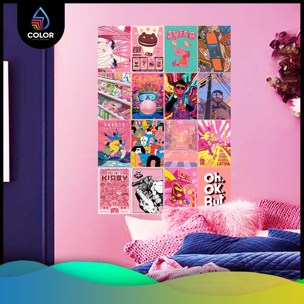 Jual Poster Dinding Kamar |Poster Retro Room Decor Aesthetic Pink ...