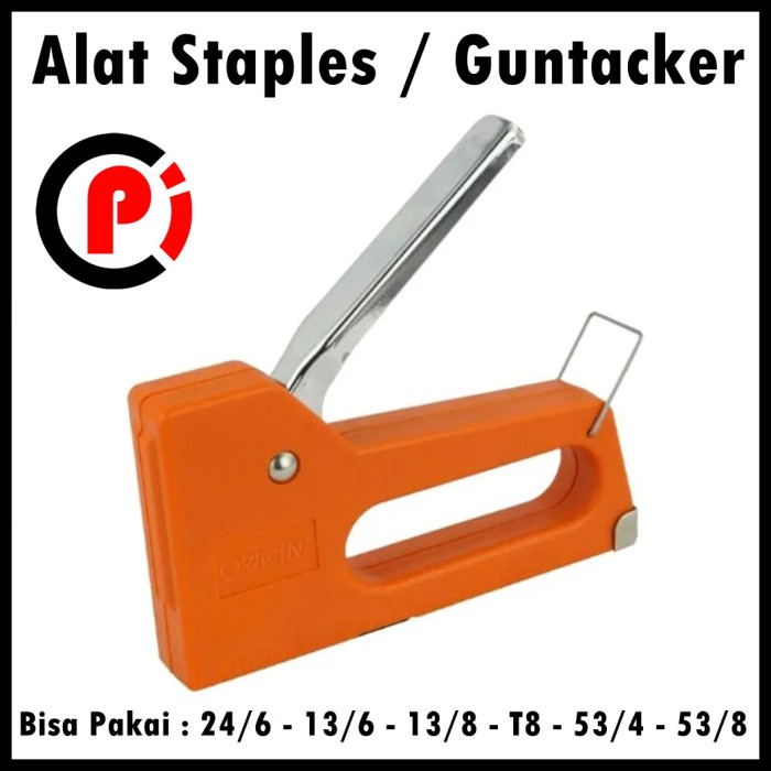 Jual ORIGIN OTP 8 Alat Staples Gun Hekter Tembak Stapler Kayu Guntacker | Shopee Indonesia