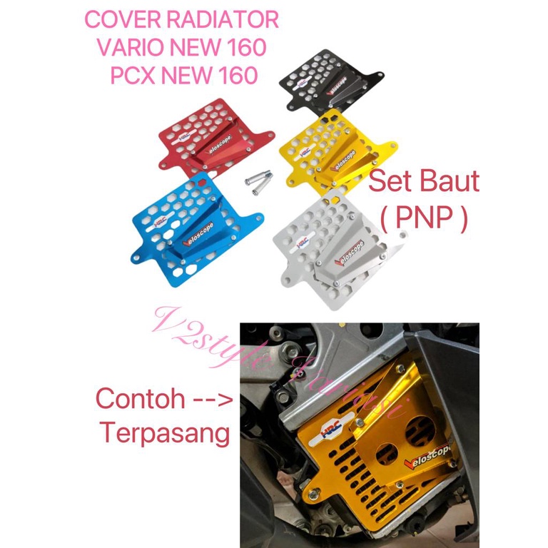 Jual TUTUP COVER RADIATOR VARIO 160 PCX 160 NEW VELOSCOP AIRSCOPE BAUT ...