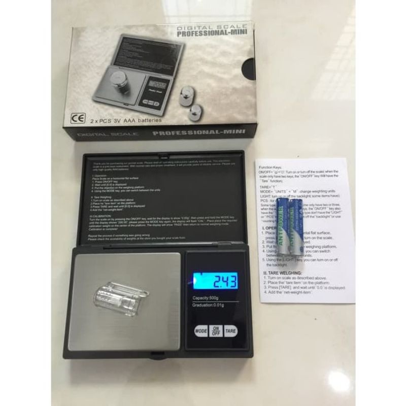 Jual Timbangan Digital Emas Mini 500gr/0,01 Pocket Scale / Timbangan ...